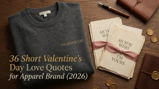 36 Short Valentine's Day Love Quotes for Apparel Band (2026)